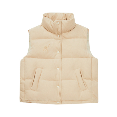 URLAZH有兰简洁绣花立领羽绒马甲