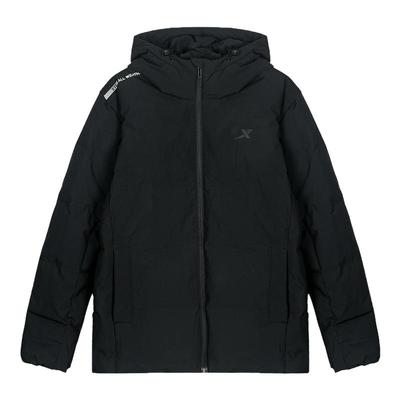 特步羽绒服男冬季新款官方旗舰店正品黑色防寒保暖连帽运动厚外套