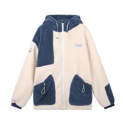 suamoment小爪撞色抓痕宽松外套