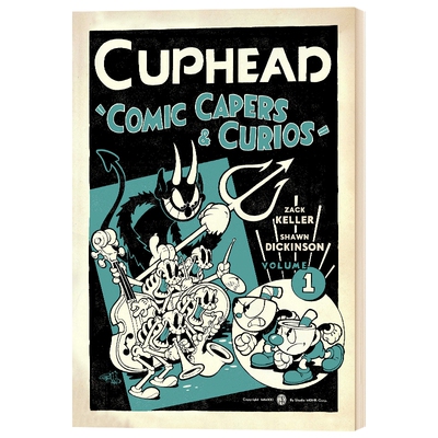 茶杯头官方漫画书小说 英文原版 Cuphead Volume 1 Comic Capers & Curios 英文版冒险故事小说 黑马出版社 进口英语书籍