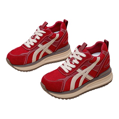 星期六超火8CM内增高女鞋隐形小个子显高鞋子百搭阿甘增高德训鞋