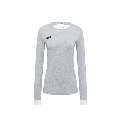 JAC FLEURANT【徐梦洁 陆柯燃同款】拼接双领打底长袖假两件时尚