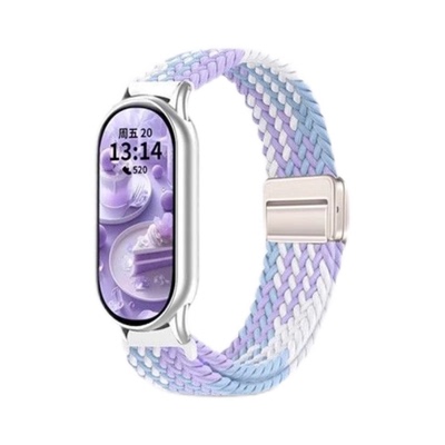 适用于小米手环10手表带9nfc尼龙编织磁吸扣8腕带新款Xiaomi智能运动band10/9陶瓷版春夏高级手链夏日金属