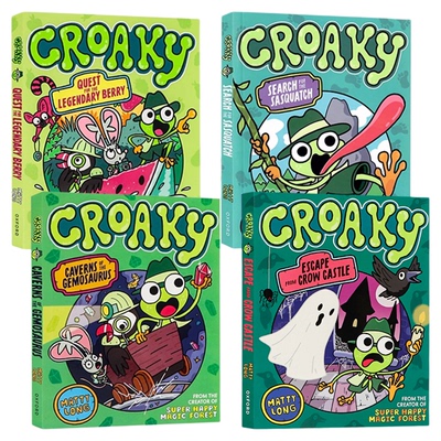 Croaky 系列英文原版漫画小说 Croaky Search for the Sasquatch 呱呱寻找大脚野人传奇浆果地下迷宫乌鸦城堡大逃亡 牛津出版社