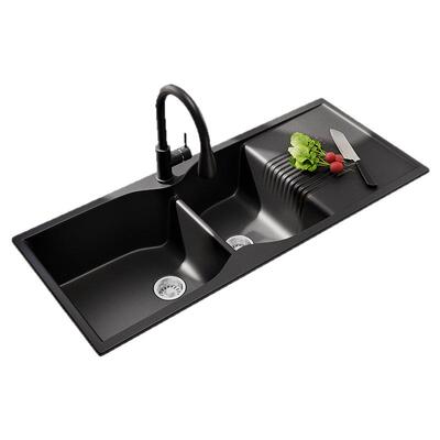 意狄讴石英石水槽易清洁耐刮花