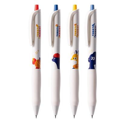 得力按动速干中性笔高颜值卡通