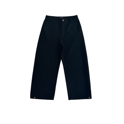 DUPU杜朴 肌理微弯刀灯芯绒休闲裤 复古直筒可调节长裤