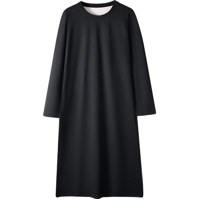 长袖连体睡裙男长款睡袍可外穿冬