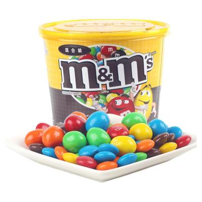 德芙M豆巧克力大桶装彩虹mms糖果