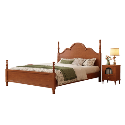 法式复古实木床现代简约主卧双人床2026年新款安娜床高端大气婚床