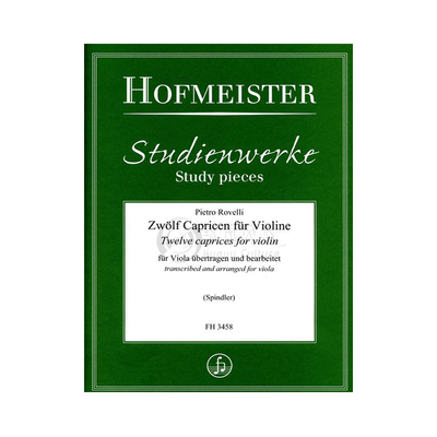 罗韦利 十二首小提琴随想曲 中提琴改编版 德国霍夫曼斯特 原版进口乐谱书 Rovelli Pietro 12 Caprices for Violin FH3458