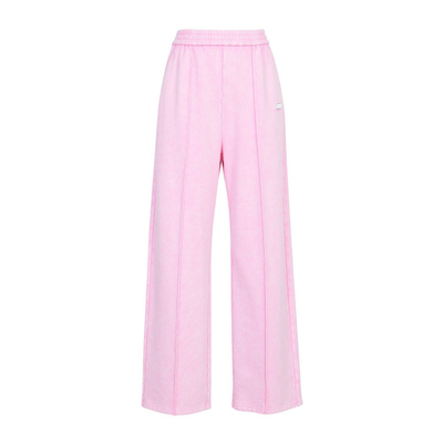 婉甸2026春季新品芭蕾粉斑驳水洗卫裤长款全棉直筒裤1251P16SX4