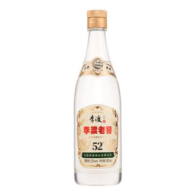 李渡老窖 光瓶 52度 白酒 自饮 500ML 单支 官方旗舰店