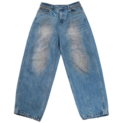 擦色长款牛仔裤DOKIE水洗四季