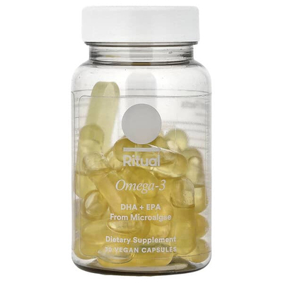 Ritual微藻DHA+EPA胶囊Omega3靶向支持心脏细胞能量健康