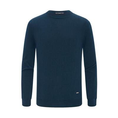 【可机洗】emz鄂尔多斯秋冬抗菌纯羊毛针织衫休闲圆领保暖毛衣男