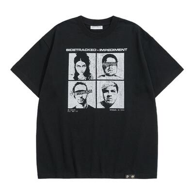SADSOUP蝎目乐队印花305g短袖T恤