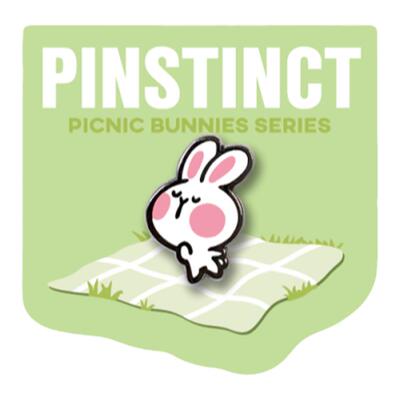 PINSTINCT可爱兔子野餐金属徽章