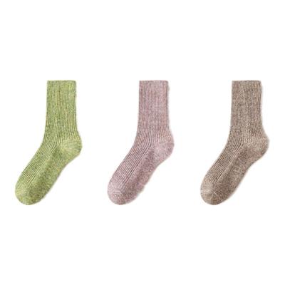 女士中筒袜秋冬加厚加绒