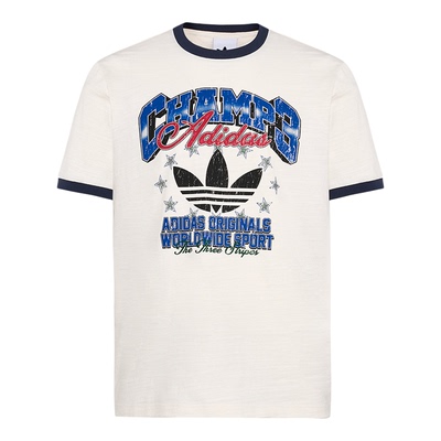 Adidas/阿迪达斯正品三叶草男士休闲印花经典运动短袖T恤LE7355