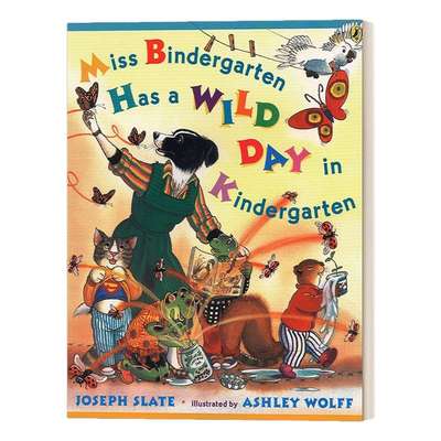 英文原版 Miss Bindergarten Has a Wild Day in Kindergarten 宾得小姐在幼儿园度过了疯狂的一天 3-5岁 英文版 进口英语原版书籍