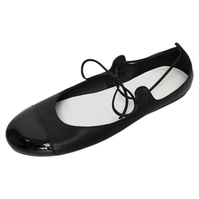 THESOONG牛皮绑带小单鞋