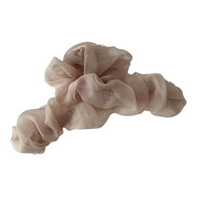 气质网纱盘发抓夹女后脑勺