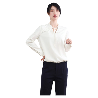 tribeca春季新款百搭风立领衬衫