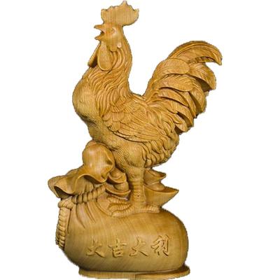 乐清黄杨木生肖鸡手把件动物手