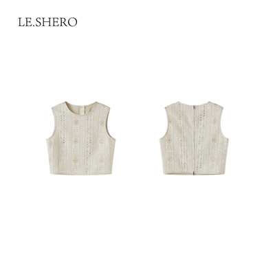 LE.SHERO气质亮片短款上衣88X108016T