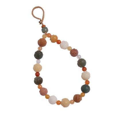 琼睿天然菩提根有钱花小吊坠挂件