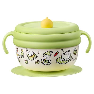 babycare宝宝辅食碗婴儿童专用注水保温吸管吃饭喂水工具餐具礼盒