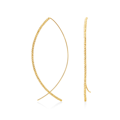 WithLove18K金素金耳线