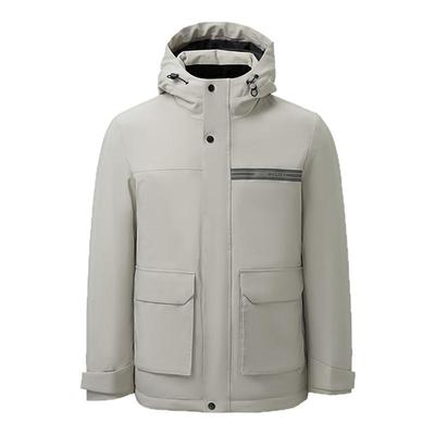 海澜之家连帽印花时尚保暖羽绒服