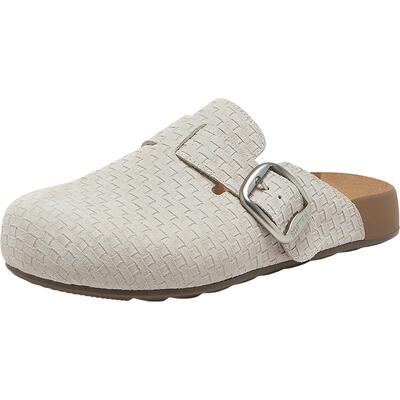 百思图夏季真皮平底女包头勃肯鞋