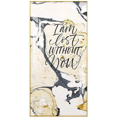 抽象风建筑样板房空间延伸装饰画