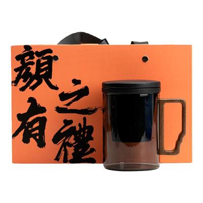 创意茶水分离泡茶杯带盖家用大容量三件办公室陶瓷过滤内胆马克杯