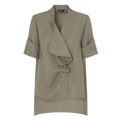 IDPAN短袖薄款夏季外套百搭通勤都市气质穿搭老钱风设计感上衣女