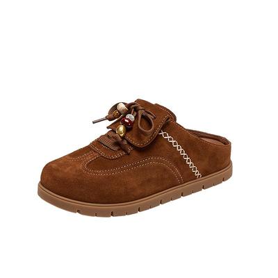 思加图雪绒绒复古勃肯鞋大头鞋女