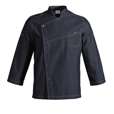 厨师服短袖酒店厨衣多米来后厨春夏装工装厨房厨师工作服男调节袖