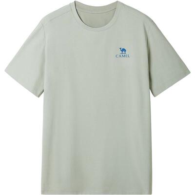 骆驼男装索罗娜速干短袖t恤男夏季2026新款情侣圆领宽松纯色半袖