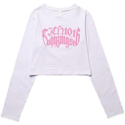 新款ins风小众休闲露脐活力上衣