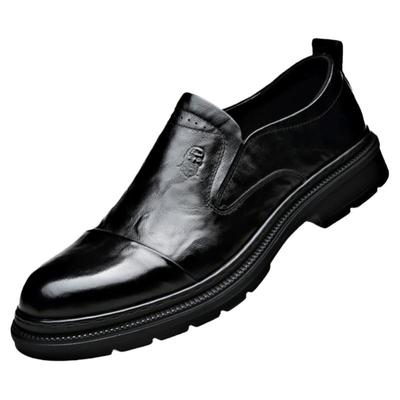 老人头商务正装皮鞋头层牛皮