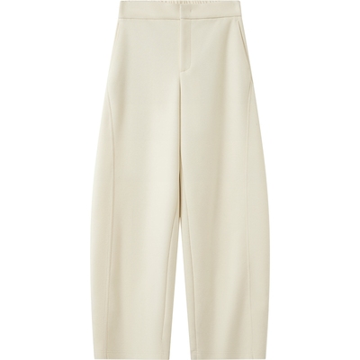 播商场同款白色休闲裤女25秋冬新款宽松通勤阔腿长裤BDS4KD3510