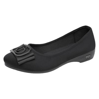 黑色工作鞋不累脚软底防滑上班鞋