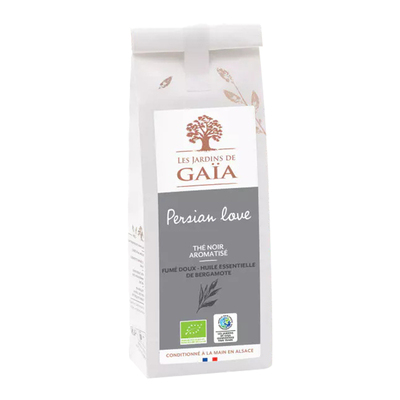 法国原装有机茶Jardins de Gaia甜润烟熏黑茶与佛手柑玫瑰熏衣草