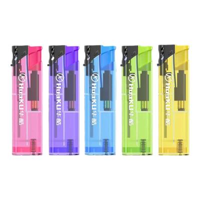 华酷50支可充气透明防风打火机