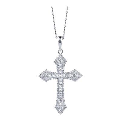 周生生十字架钻石吊坠