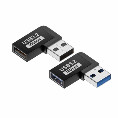 USB3.1公转母OTG转接头90度弯头上下弯U型USB转换方向10Gbps高速传输适用电脑笔记本U盘读卡器键盘鼠标打印机