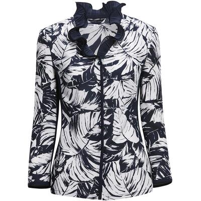 长袖灰蓝色高档修身显瘦印花衬衫